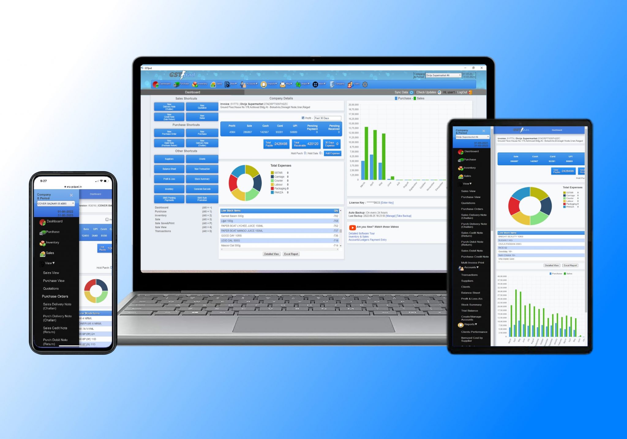 GSTpad Billing/Accounting/barcode Software